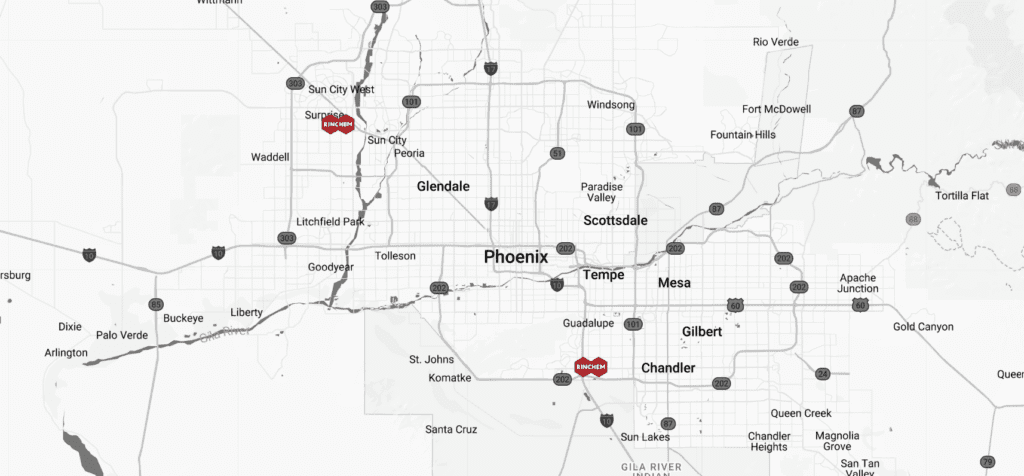 Rinchem | Location of Surprise, Arizona Chemical Warehouse