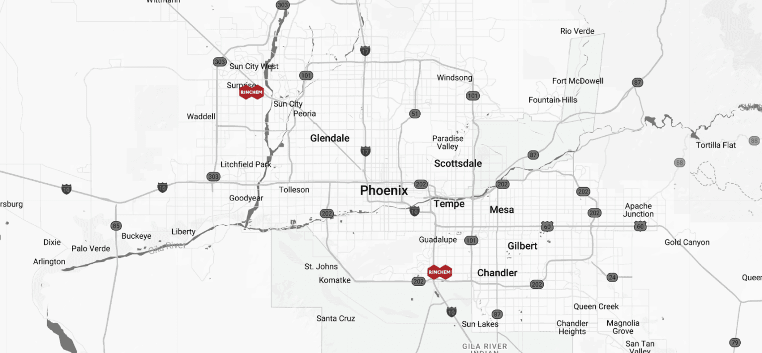Rinchem | Location of Surprise, Arizona Chemical Warehouse